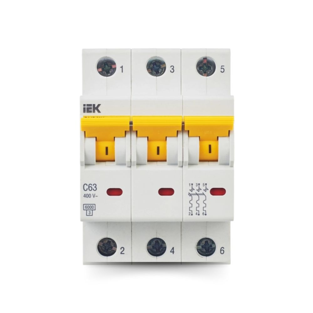MCB IEK Karat BA47-60M 3P 63A 6kA Type C
